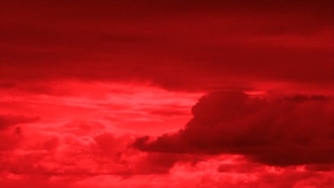 Dark Clouds On Red Apocalypse Sky Stock Footage Video (100% Royalty ...