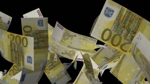Falling Euro Banknotes Money Video Effect Stock Footage Video (100% ...