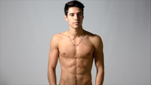 Portrait Handsome Young Man Clean Muscles Stock Photo 1905950011 ...