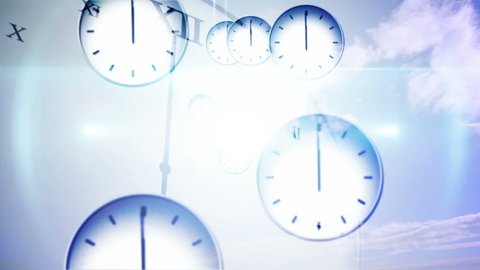 Digital Animation Time Passing Concept Many Stock Footage Video (100% ...