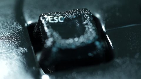 Melting Computer Keyboard Escape Key Stock Footage Video (100% Royalty ...