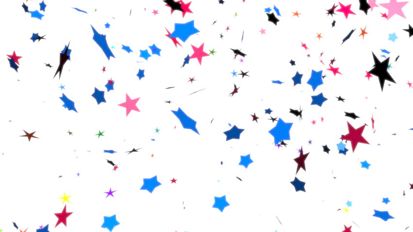 animation colorful stars falling Stock Footage Video (100% Royalty-free ...