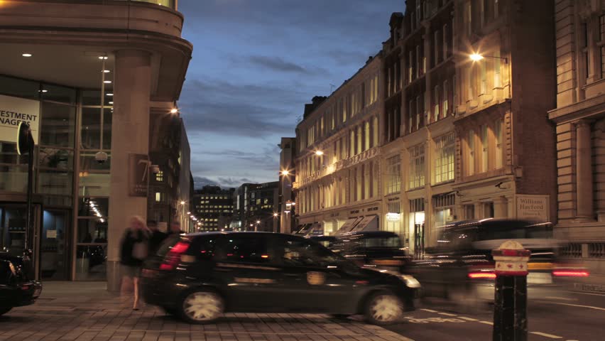 time lapse central london street night Stock Footage Video (100% ...