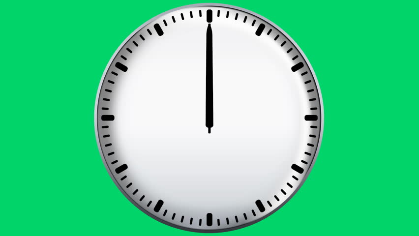 clock on green screen seamless loop Stock Footage Video (100% Royalty ...