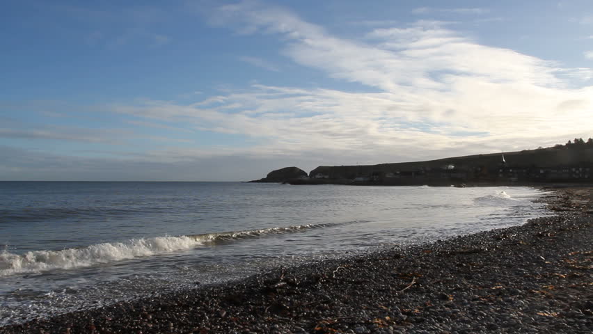Waves Breaking at High Tide Stock Footage Video (100% Royalty-free ...
