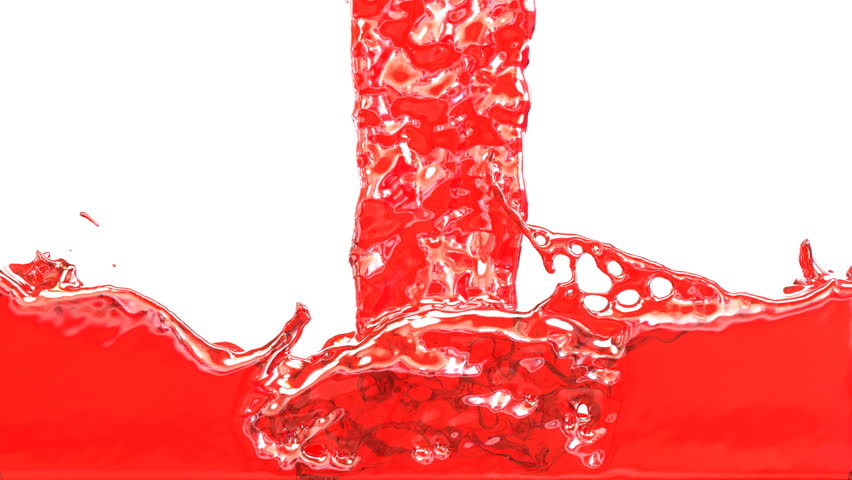 red paint fills screen 3d animation Stock Footage Video (100% Royalty ...