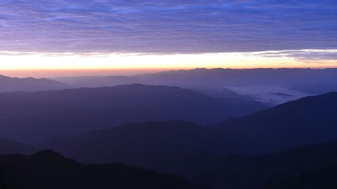 Sunrise Moving Cloud Mountain View North Stock Footage Video (100% ...