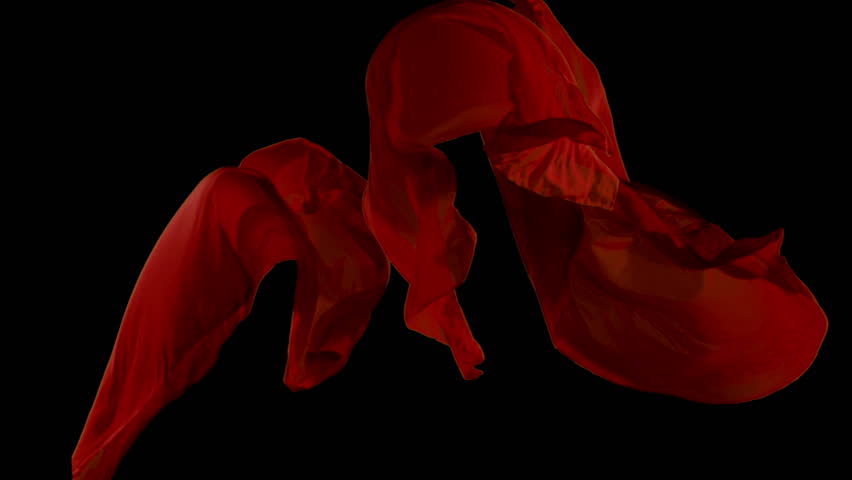 Red Fabrics Flowing in the Stock Footage Video (100% Royalty-free ...