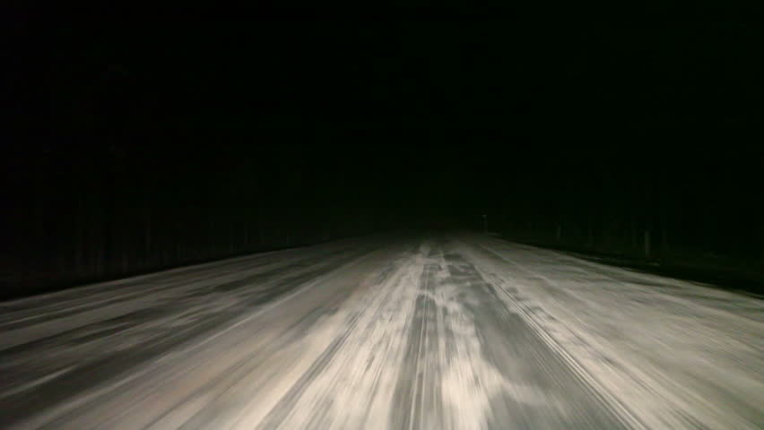 Car Driving Through the Night Stock Footage Video (100% Royalty-free ...