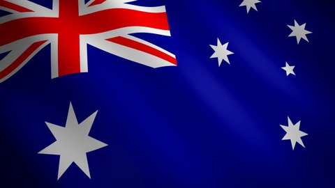 Australia Looping Flag Waving Wind Stock Footage Video (100% Royalty ...