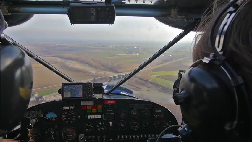Light Aircraft, Pilots Point of Stock Footage Video (100% Royalty-free ...
