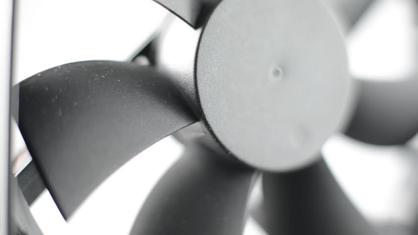 Computer Fan Operation. Stopped, Slowly Stock Footage Video (100% ...