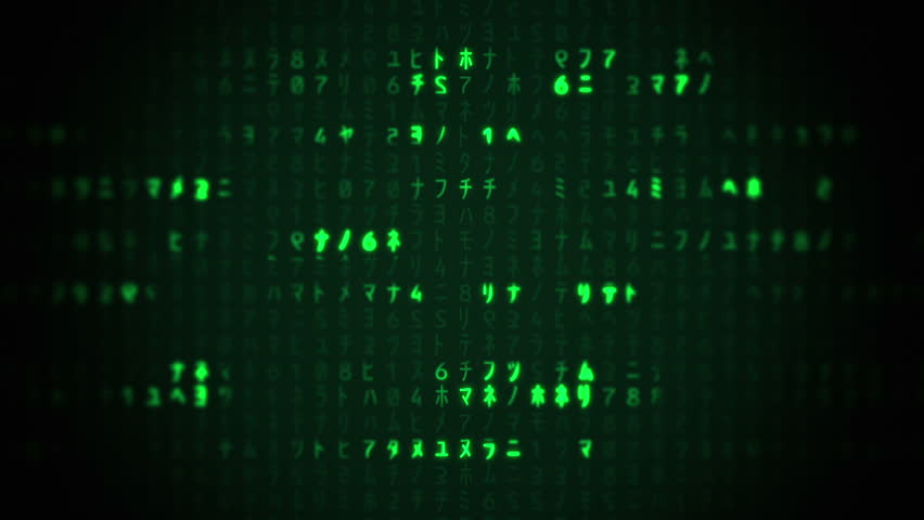 Matrix Characters Scrolling Stock Footage Video (100% Royalty-free ...