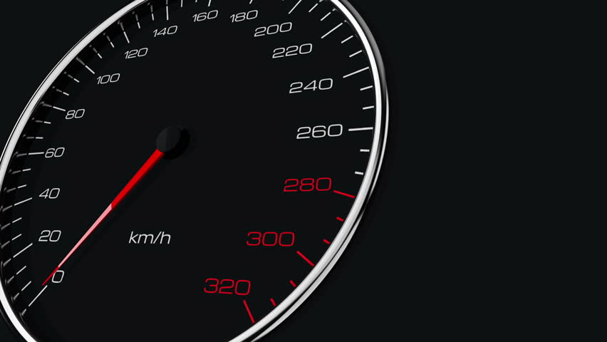 Car Speedometer and Moving Pointer. Stock Footage Video (100% Royalty ...