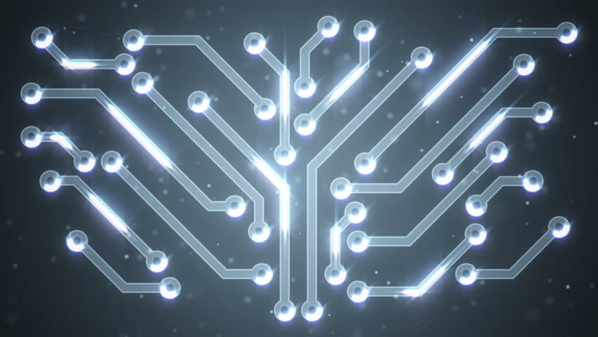 Silver Circuit Board Electronic Hi-tech. Stock Footage Video (100% ...