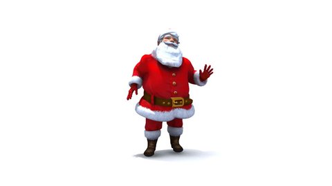 Santa Gets Fit Alpha Matte Loop Stock Footage Video (100% Royalty-free ...