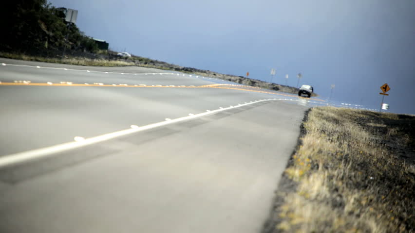 Desert Road Heat Haze Rising Stock Footage Video (100% Royalty-free ...