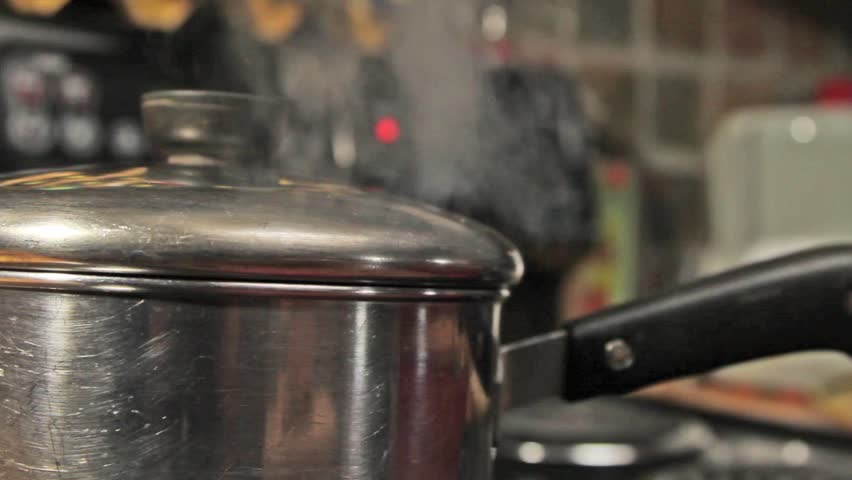 Pot of Water Boiling On Stock Footage Video (100% Royalty-free) 8727889 ...