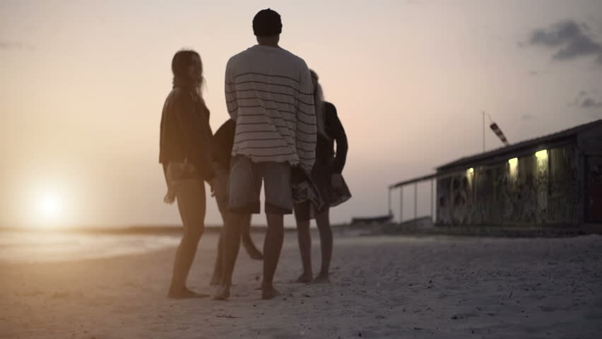 Group of Four Friends Hug Stock Footage Video (100% Royalty-free ...