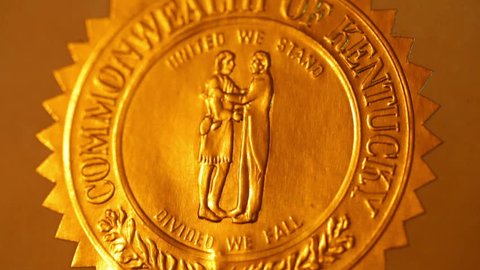 Seal Kentucky Commonwealth Stock Footage Video (100% Royalty-free ...