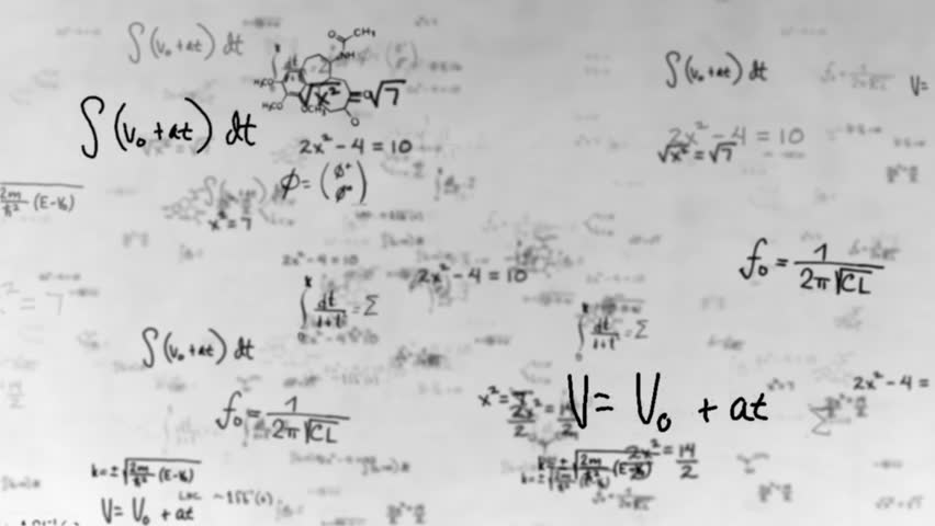 White Math Equations and Formulas Stock Footage Video (100% Royalty ...