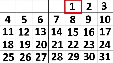 Calendar Month Animation Stock Footage Video (100% Royalty-free ...