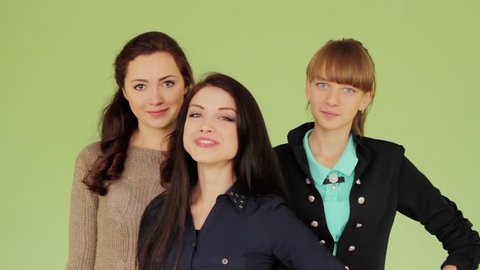 Group Girls Looking You Laughing Stock Footage Video (100% Royalty-free ...