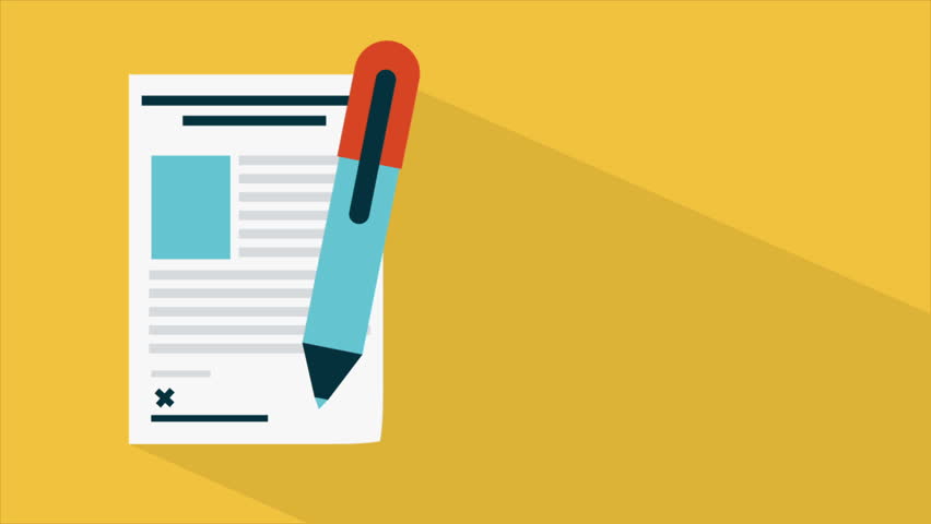 paper pen video animation hd 1080 Stock Footage Video (100% Royalty ...