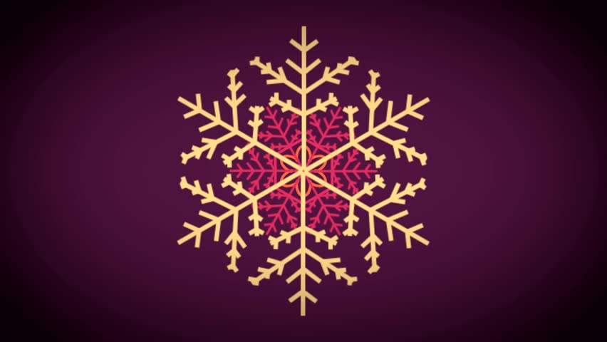 Spinning Red Snowflake On a Stock Footage Video (100% Royalty-free ...