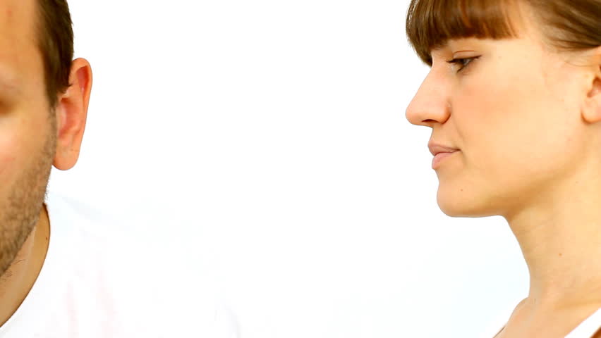 Portrait of Woman Whispering in Stock Footage Video (100% Royalty-free ...