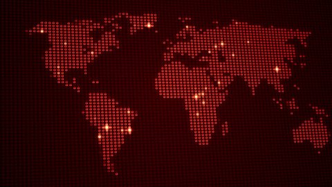 Red Dots Blinking World Map Stock Footage Video (100% Royalty-free ...