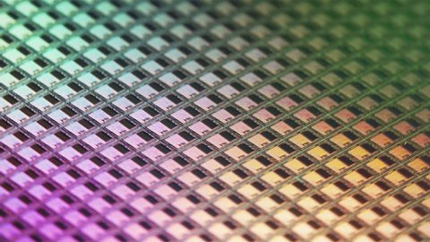 Solid State Memory Wafer Rotation Loop Stock Footage Video (100% ...