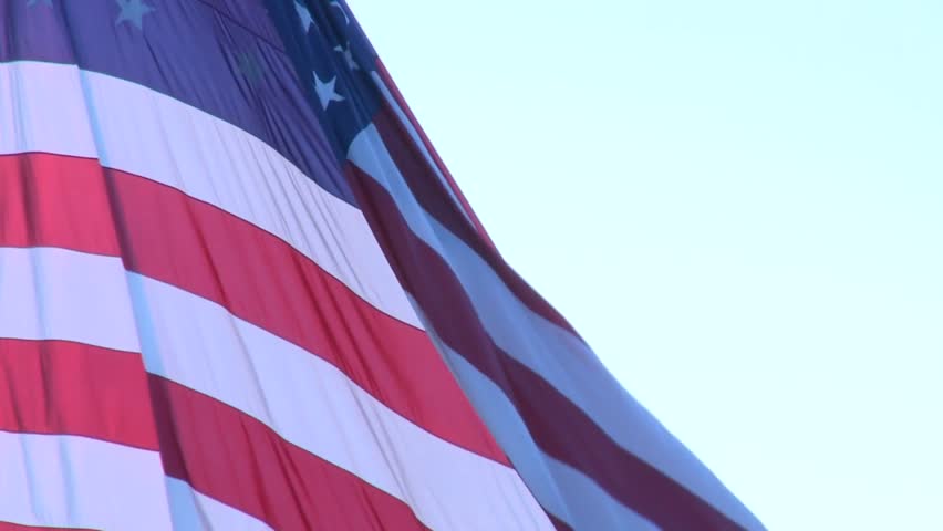 American Flag Rippling in the Stock Footage Video (100% Royalty-free ...