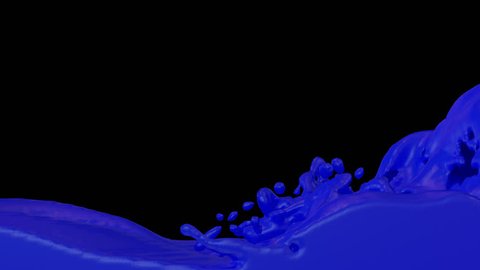 Animated River Blue Paint Pouring Filling Stock Footage Video (100% ...