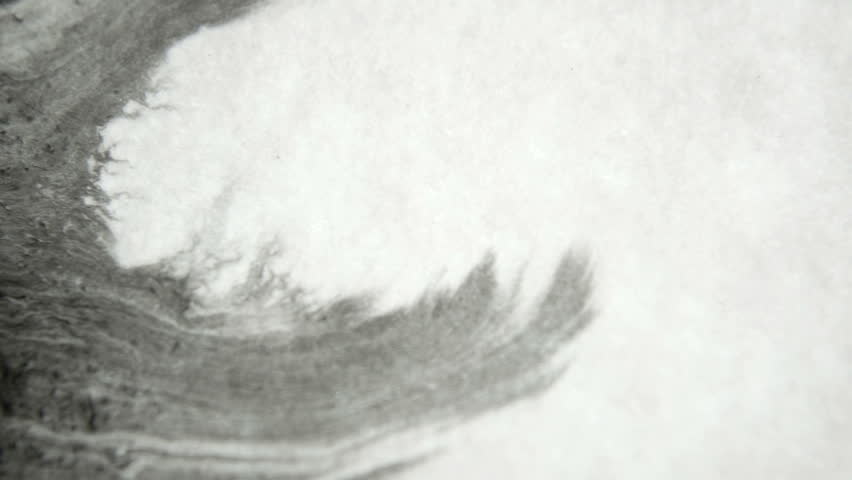 artistic ink on wet parchment paper Stock Footage Video (100% Royalty ...