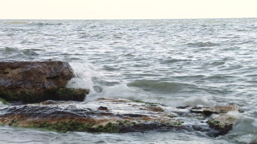 Cliffs On a Grey Sea Stock Footage Video (100% Royalty-free) 8917237 ...