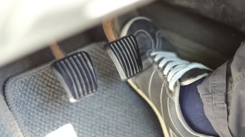 Dangerous Situation Driver Suddenly Decided Press Stock Footage Video ...