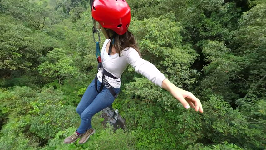 Teenage Femininity On Zipline Straight Stock Footage Video (100% ...