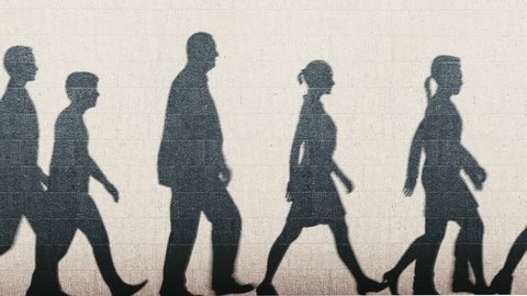 Shadows Walking People Animation Background 1080p Stock Footage Video ...