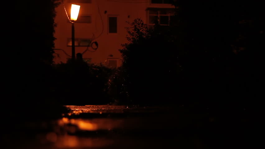 on cold wet night through dim Stock Footage Video (100% Royalty-free ...