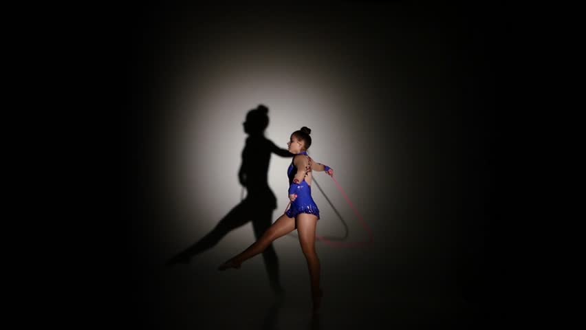 Gymnast in Blue Body Paint Stock Footage Video (100% Royalty-free ...