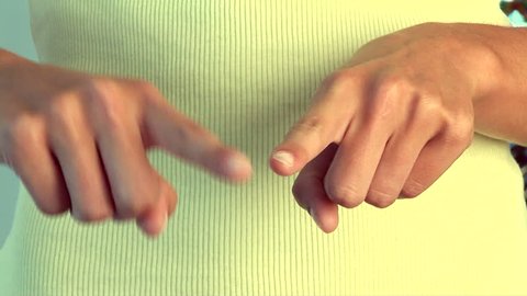 Woman Saying Shame On You Fingers Stock Footage Video (100% Royalty ...