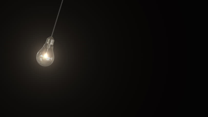 real light bulb turning on flickering Stock Footage Video (100% Royalty ...