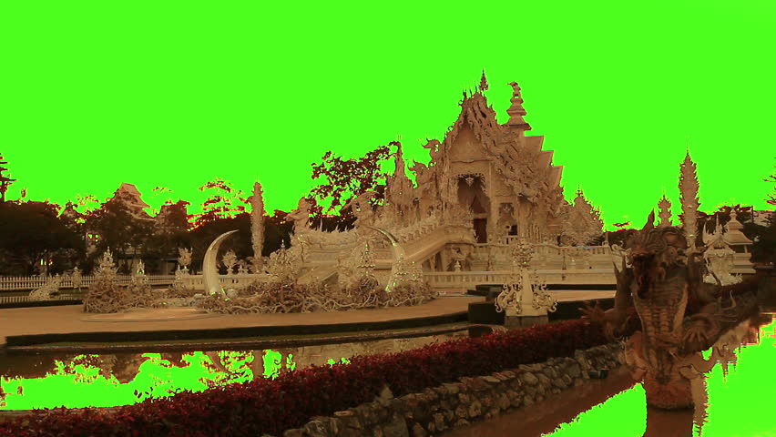 green screen wat rong khun thai Stock Footage Video (100% Royalty-free ...