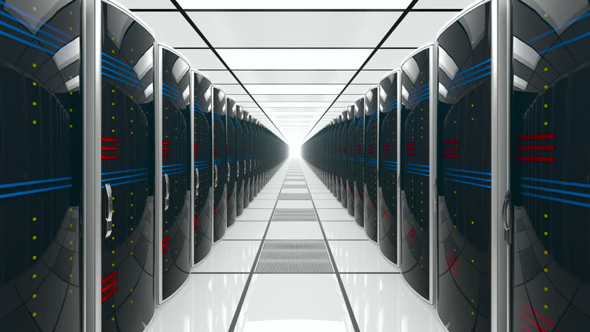 Modern Interior of Server Room Stock Footage Video (100% Royalty-free ...