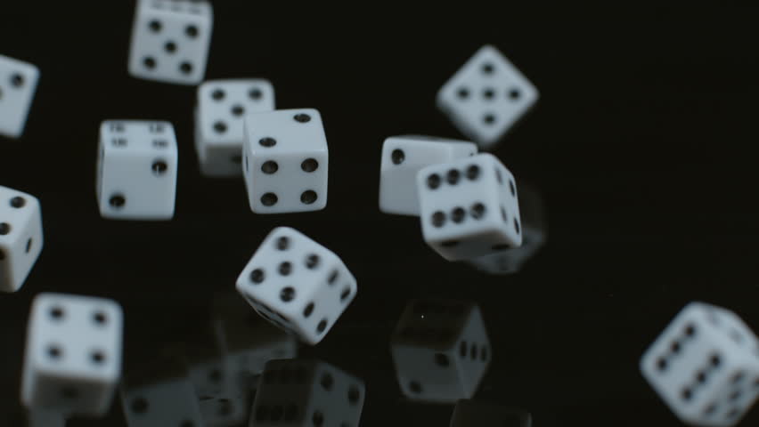 Dice Dropping and Bouncing in Stock Footage Video (100% Royalty-free ...