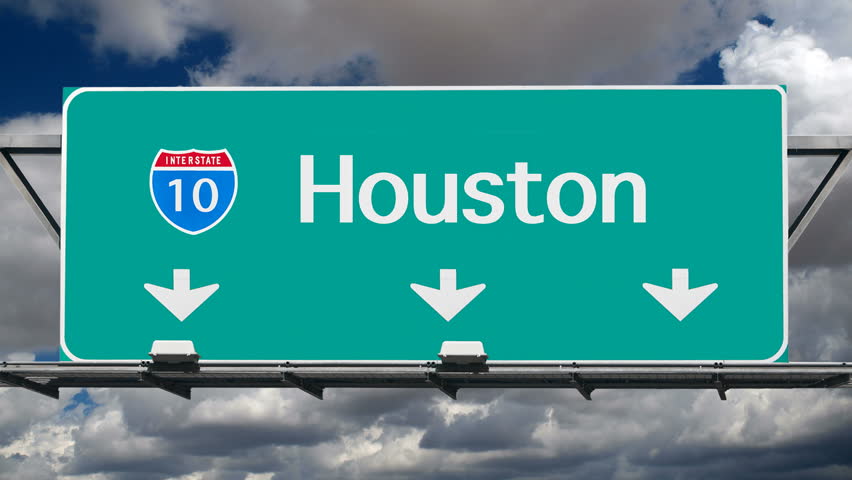 houston interstate 10 freeway sign time Stock Footage Video (100% ...