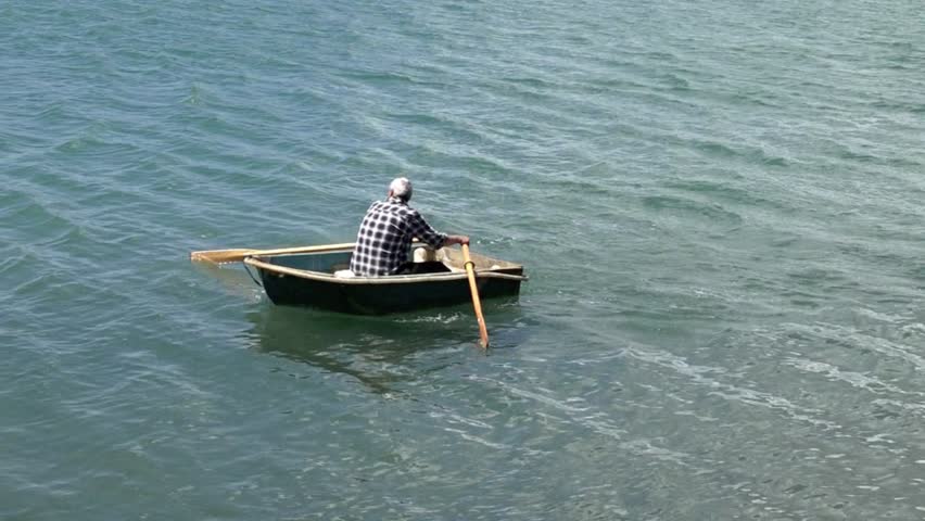 Active Senior Man Rowing a Stock Footage Video (100% Royalty-free ...