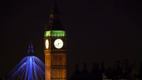 Closer Look Big Ben Lights On Stock Footage Video (100% Royalty-free ...