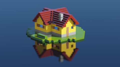 Animated Construction Building Cartoon Block House Stock Footage Video ...